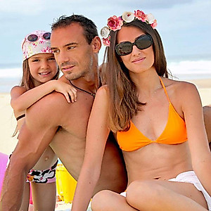 Flower Crown Headband Rose Wreath Garland Hair Bands Floral Wedding Bridal Hair Hoop Women Ladies Leaf Ribbon Party Decoration Headdress Headwear Christmas Handmade Headpiece Hair Accessories Hot Pink