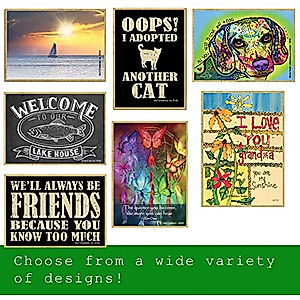 SJT ENTERPRISES, INC. I Get by with a Little Help from My Friends - The Beatles - Wood Fridge Kitchen Magnet - Made in USA - Measures 2.5" x 3.5" (SJT00148)