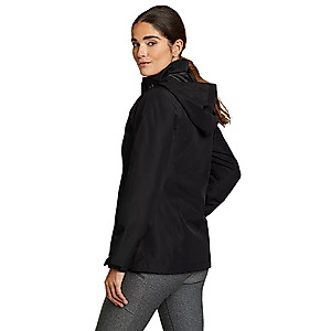 Eddie Bauer Women's Packable Rainfoil Jacket, Waterproof, Black, Medium