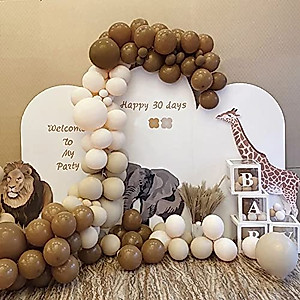 100pcs Brown Balloons 18 inch +12 inch +10 inch +5 inch Latex Party Coffee Balloon Birthday Balloons Baby Shower Decorations Wedding Balloons bulk
