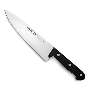 ARCOS Knife Set 2 pieces - Nitrum Stainless Steel and mm blade. 363 gr. Professional Kitchen Knife for Cooking. Ergonomic Polyoxymethylene POM Handle. Series Universal. Color Black