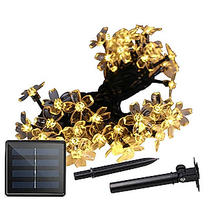 Flystoo Solar String Light Waterproof Christmas Party Fairy Lights Outdoor Solar Lamp for Home Garden Patio Yard (Emitting Color : Solar Light WW)