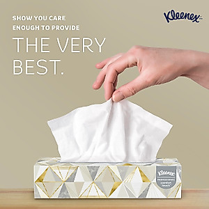 Kleenex Professional Facial Tissue for Business (03076), Flat Tissue Boxes, 12 Boxes / Convenience Case, 125 Tissues / Box, 1,500 Tissues / Case