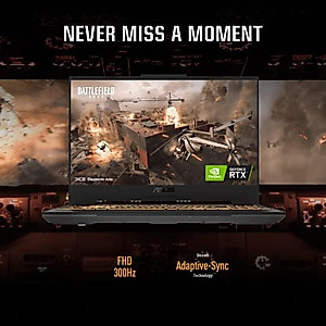 ASUS TUF Gaming A15 (2022) Gaming Laptop, 15.6" 300Hz FHD Display, AMD Ryzen 7 6800H CPU, GeForce RTX 3060 GPU, 16GB DDR5 RAM, 512GB PCIe SSD, Wi-Fi 6, Windows 11 Home, Mecha Gray, FA507RM-ES73