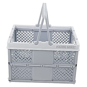 Yardwe 4pcs Picnic Basket Stacking Basket Collapsible Crates for Storage Space Saving Hamper Folding Storage Crate Grocery Crate Fruit Container Camping Bin Pp Small Item Foldable