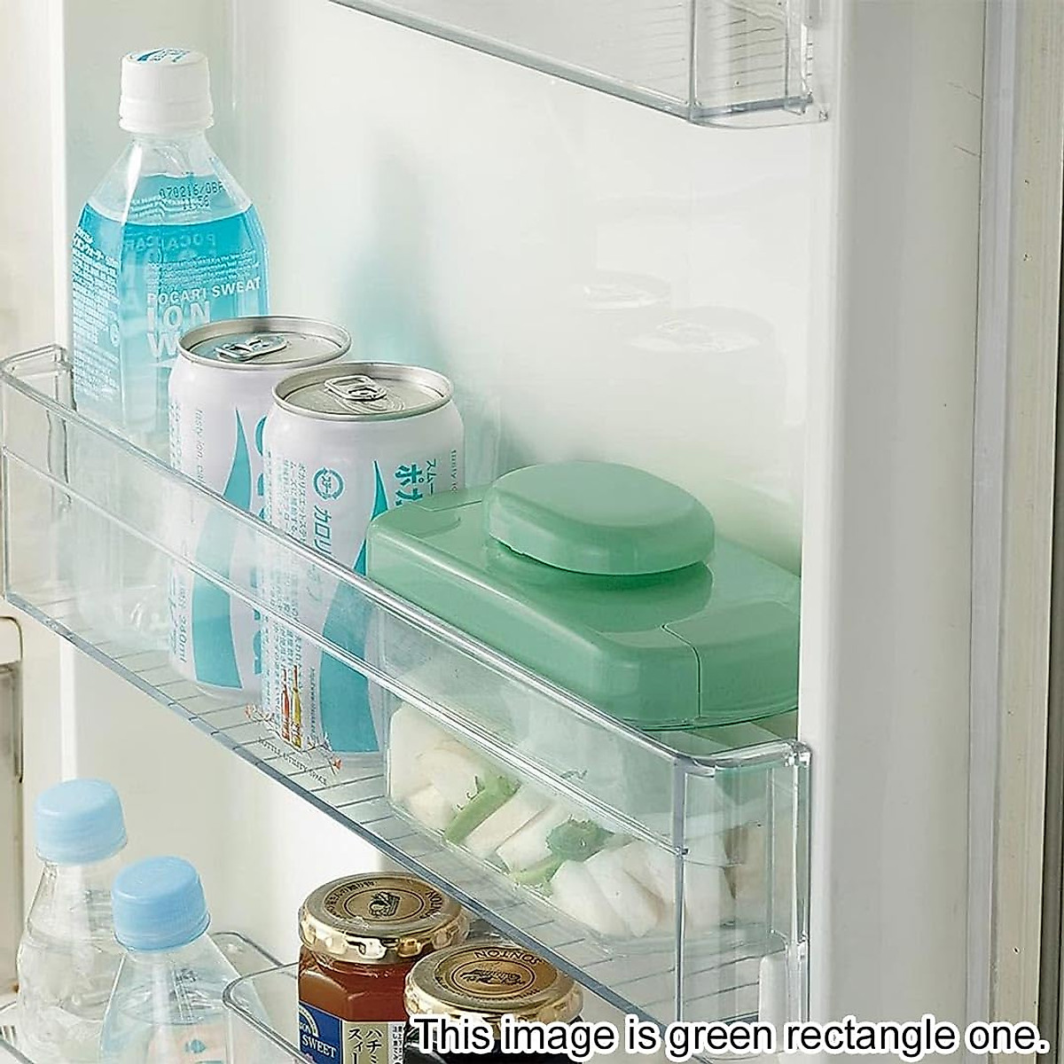 Instant Pickle Maker Vegetable Press Tsukemono Container Rectangle Made in Japan BPA Free (Blue 2.2L)