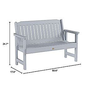 Highwood AD-BENW1-CGE Lehigh Garden Bench, 5 Feet, Coastal Teak