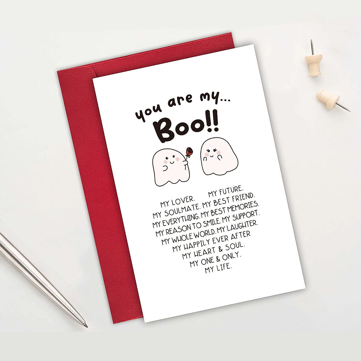 Ulbeelol You Are My Boo Card, Halloween Love Card, Halloween Anniversary Card, Funny Halloween Card for Husband Boyfriend...
