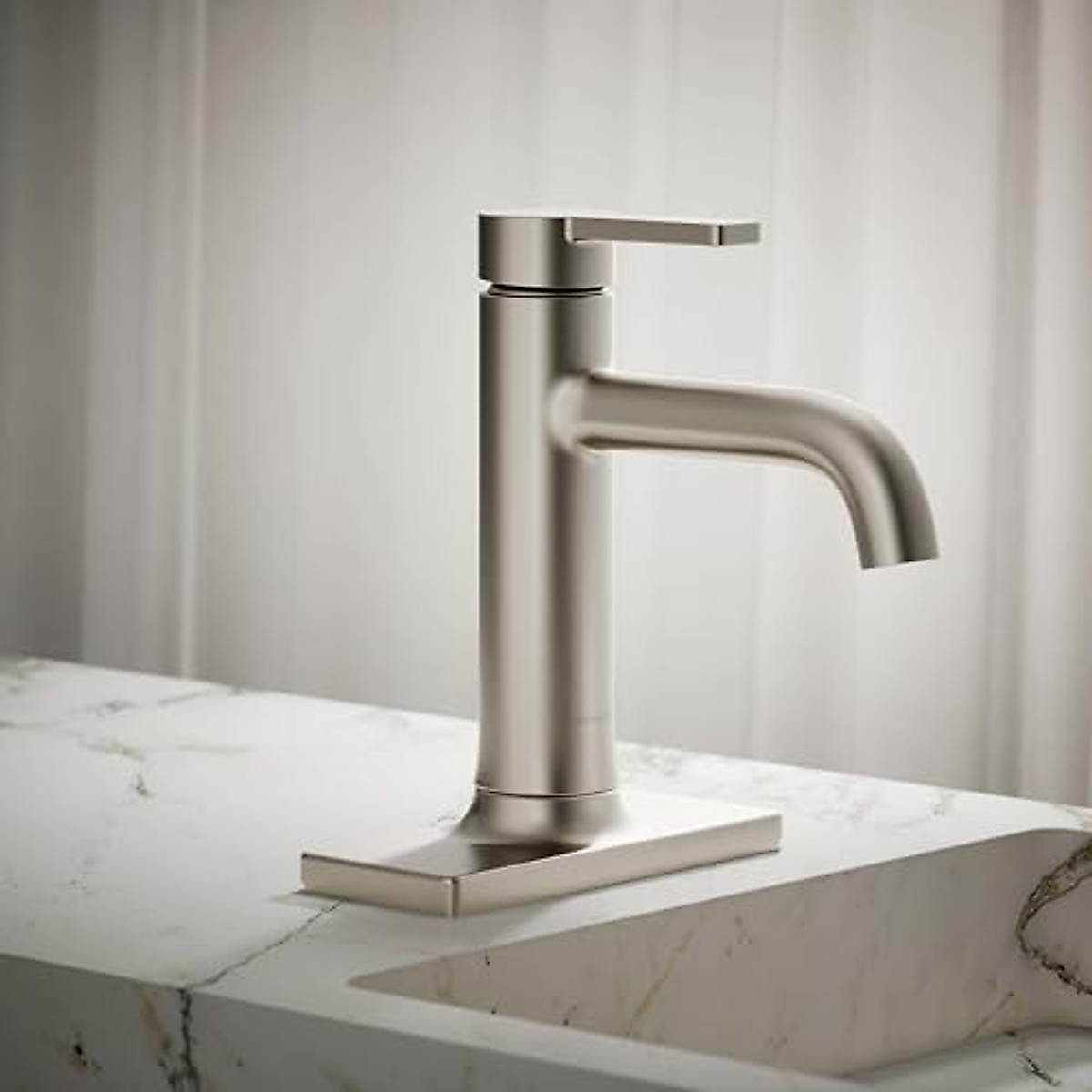 Kohler 28126-4N-BN Venza Bathroom Sink Faucet, 0.5 gpm, Vibrant Brushed Nickel