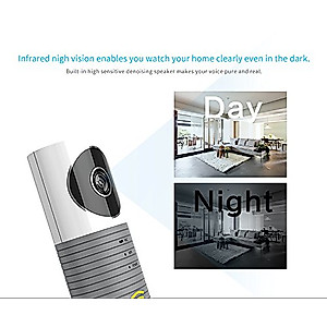 Clever Dog Camera Wifi, Small Pet Nanny Camera with Audio and Video, Cell Phone App, Wide Angle, Motion Sensor, Night Vision, Indoor, Cheap Camera for Home Security, Puppy, Baby Monitor