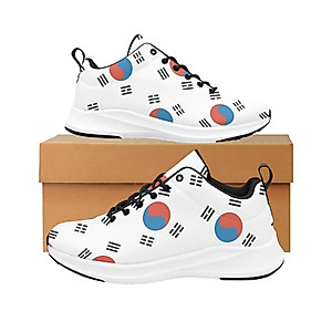 AFFAMA Korea South Flag Womens Lightweight Running Walking Shoes Casual Sneaker White