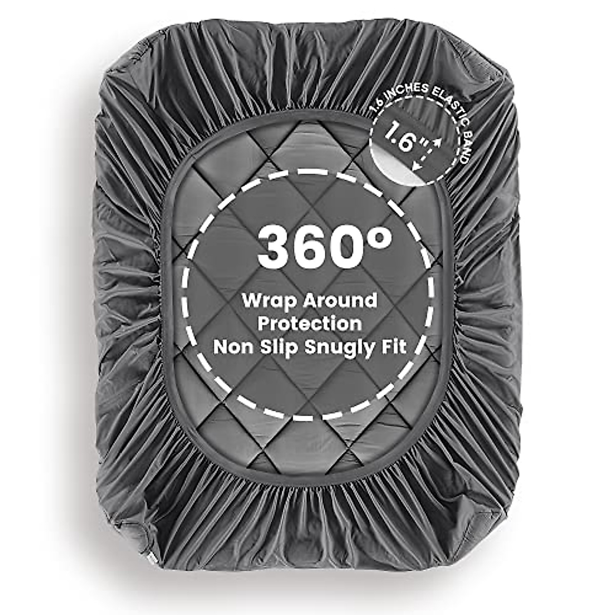 SLEEP ZONE Extra Thick Twin Mattress Topper Plush and Supportive for Back Pain, Breathable Embossed Mattress Pad Cover, Down Alternative Soft Bed Topper with Elastic Fitted Deep Pocket