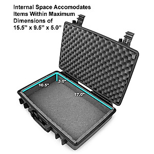 Casematix Waterproof Mixer Carry Case Compatible with Rode Rodecaster Pro Podcast Production Studio and Adapter - Hard Carry Case With Padded Foam