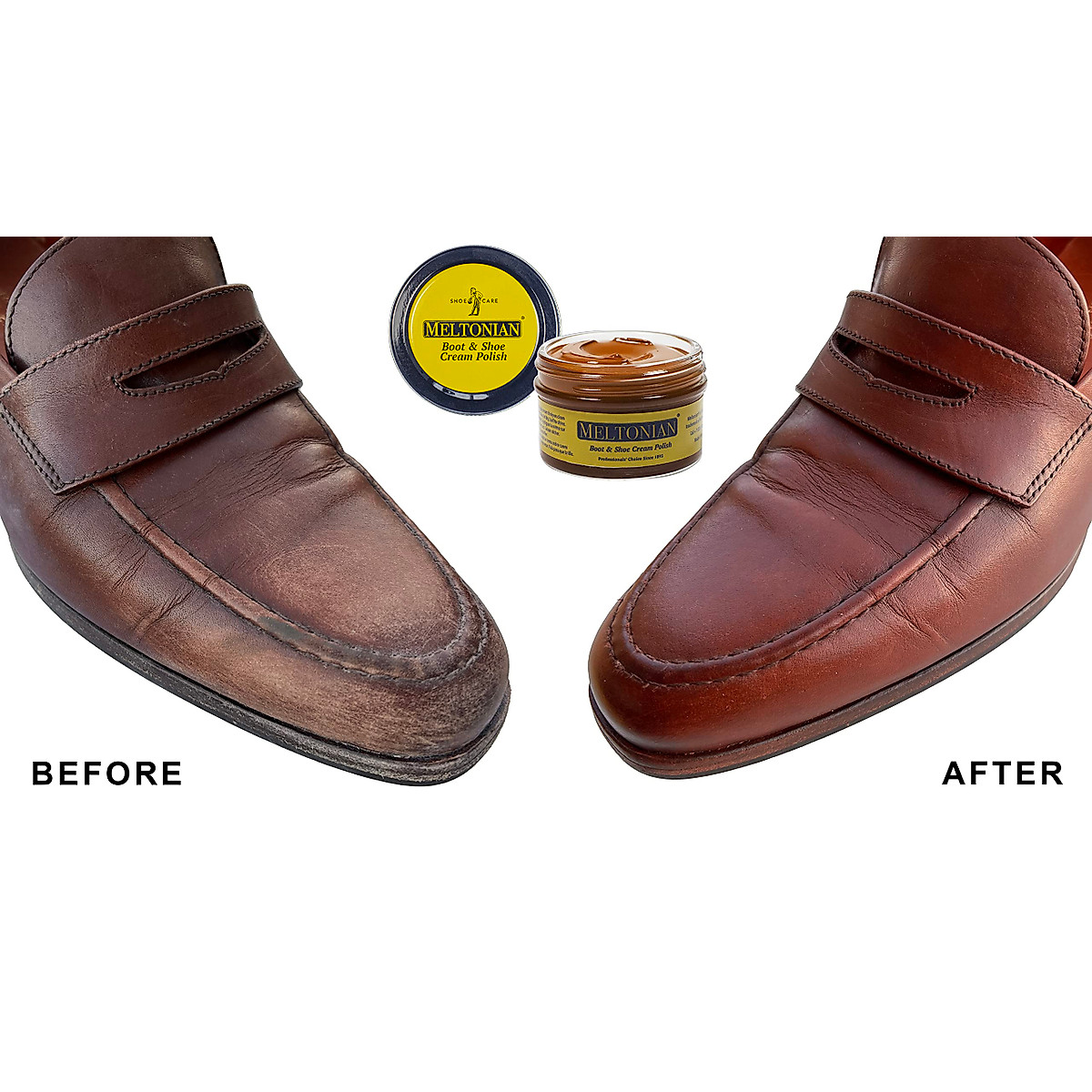 Meltonian Cream | Scarlet 022 | Quality Shoe Polish for Leather | Use on Boots, Shoes, Purses, Furniture | Cream Based Shoe Polish | Leather Conditioner | 1.7 OZ Jar