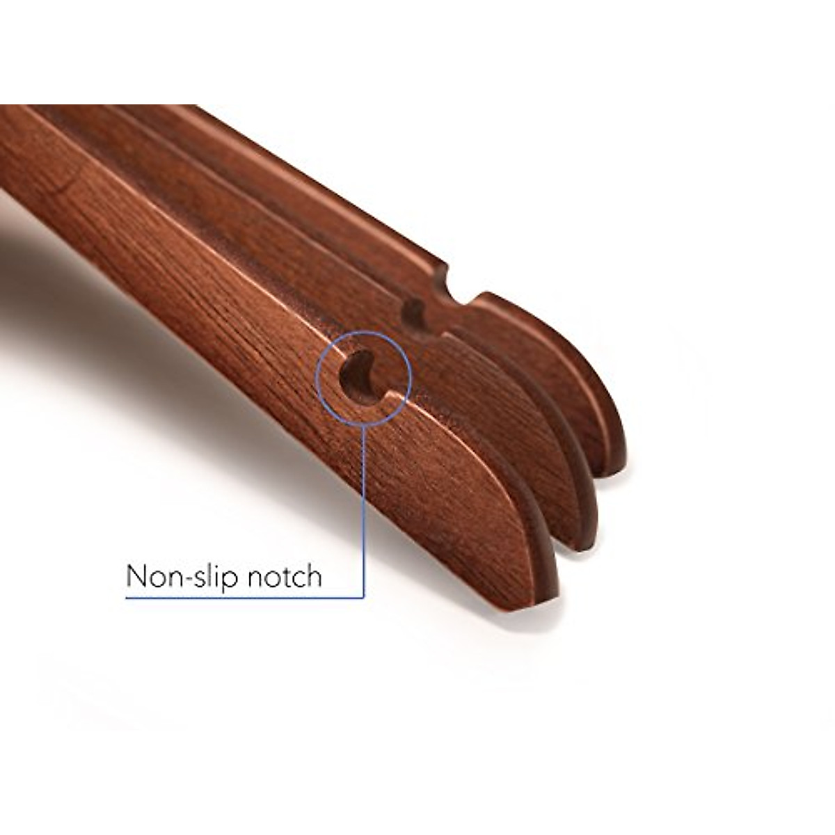 Topline Classic Wood Suit Hangers - 20 Pack (Mahogany Finish)