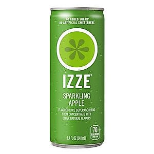IZZE Sparkling Juice, 4 Flavor, Variety Pack, 8.4 Fl Oz Can (Pack of 24) Blackberry, Clementine, Apple, Grapefruit