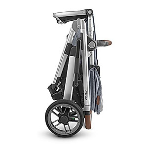 UPPAbaby Cruz V2 Stroller - Gregory (Blue Marl/Silver/Saddle Leather) + Travelbag for Vista, V2, Cruz, V2