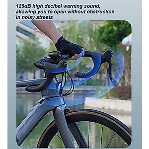 SEADEAR Electric Bike Horn 125db Bicycle Bell with Anti Theft Alarm, Portable USB Charging Alarm Waterproof Bicycle Horn Compatible for MTB/BMX/Scooter/Road Cycling