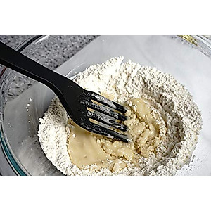 RSVP International (EFF-TQ) Silicone Flexible Fork, Black, 11" | Mixes Ingredients, Mashes Food, Whisks Eggs, & More | Dishwasher Safe & Heat Resistant | Baking, Serving, Mixing Made Easy