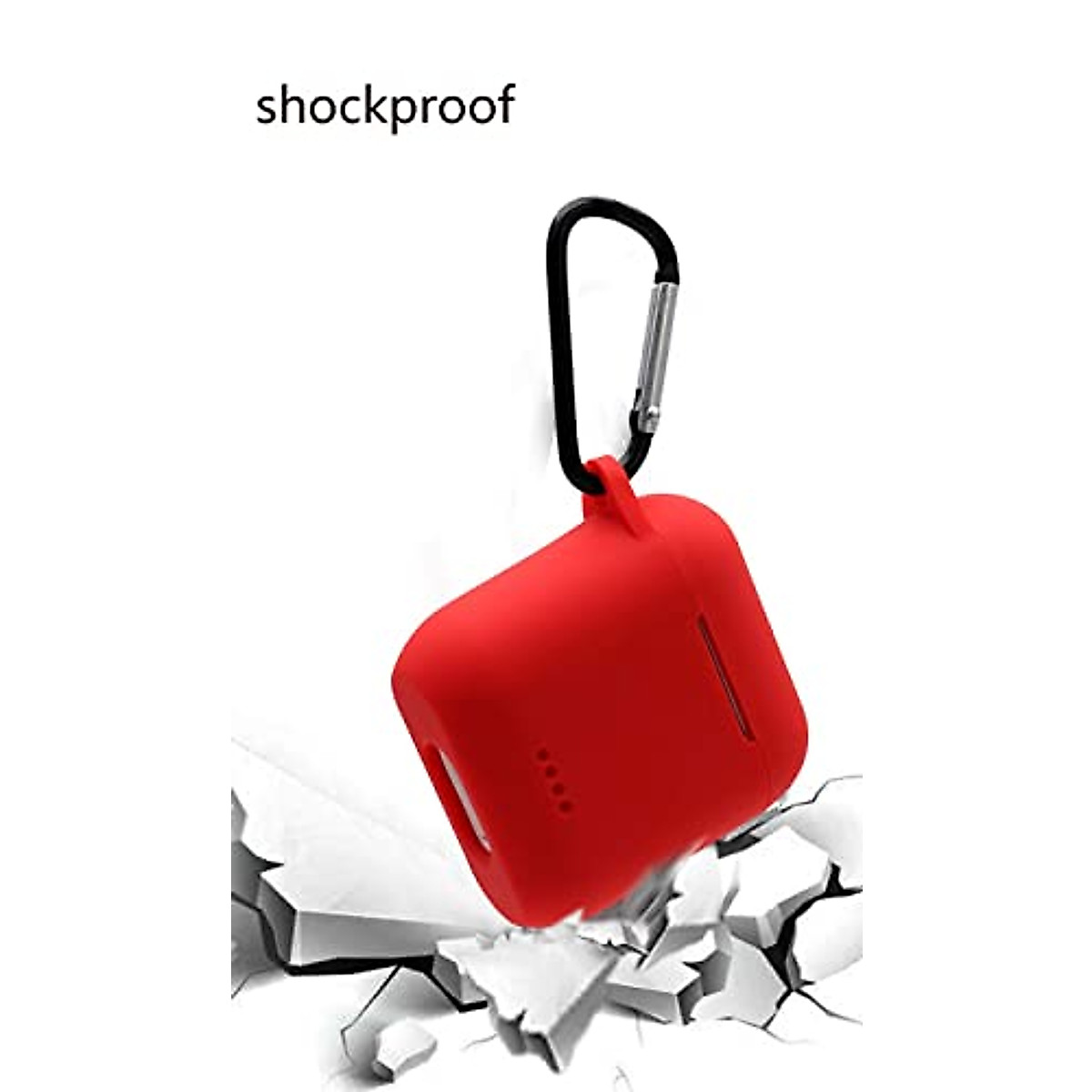 USSJ Protective Silicone Case Compatible with Tozo t6, Front LED Visible, Premium Accessory Shockproof tozo t6 Case Cover with Keychain. (Black)