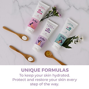 Leska Maternity Set | Belly Lotion, Stretch Mark Defense Cream, All-Over Toning Gel | All Maternity Stages Skin Care System for Pregnancy & Postpartum | New Mom Gifts (Set of 3, 4oz each)