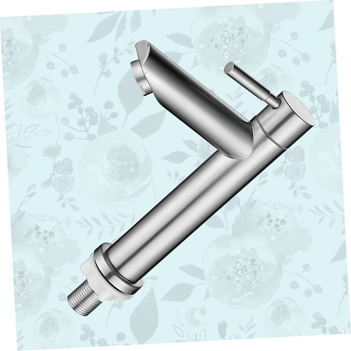 Housoutil 4pcs Stainless Steel Water Tap Kitchen Water Faucet Wall Mounted Bathroom Faucet Vessel Faucet Outdoor Water Faucet Kitchen Taps Bathtub Faucet Laundry Faucet Waterfall