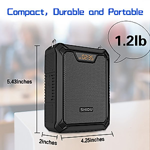 Portable Voice Amplifier with Headset Microphone Wired 25W 4400mAh Waterproof Bluetooth Voice Speaker Rechargeable Pa Speaker System Loudspeaker for Outdoors, Teachers, Tour Guides, Instructors etc…