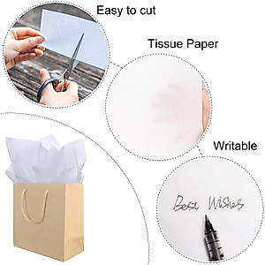 Ltealymy 100 Sheets White Tissue Paper 20"X14" White Tissue Paper for Gift Bags White Tissue Paper Bulk for Baby Showers Weddings Birthday Crafts Decoration