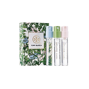Tory Burch Set of 3 Eau de Parfum Sample Sprays: Jolie Fleur Rose, Fleur Bleue, and Fleur Verte - .05 oz each