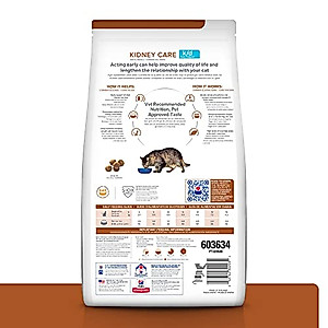 Hill's Prescription Diet k/d Early Support Kidney Care Chicken Flavor Dry Cat Food, Veterinary Diet, 4 lb. Bag