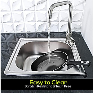 Utopia Kitchen Nonstick Frying Pan Set - 3 Piece Induction Bottom - 8 Inches, 9.5 Inches and 11 Inches (Grey-Black)