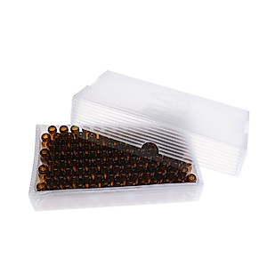 Autosampler Vial, 2 ml HPLC Vial, Amber Chromatography Lab Vial, Sample Vial with Writing Area, 9-425 Screw-Thread Vial, Pack of 100 by ALWSCI