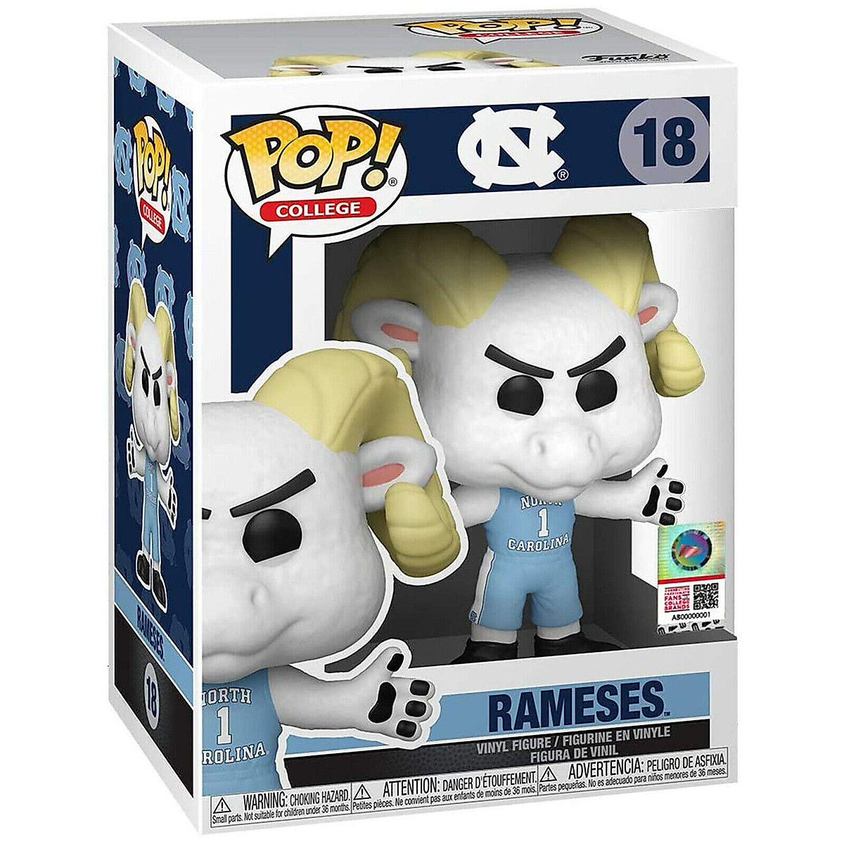 Funko Pop Rameses North Carolina College Mascots NCAA Pop Action Figure (Bundled with EcoTek Protector to Protect Display Box)