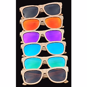 Pelican Sunwear Wood Sunglasses | Polarized | Vintage Wooden Frame | 100% UVA/UVB Protection | Bamboo Case | Men Women