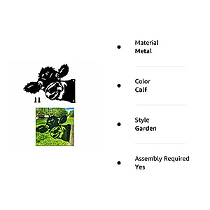 Yungeln Peeping Cow Metal Art Farm Garden Decor Garden Fence Decoration Outdoor Decoration for Farmhouse,Yard,Lawn
