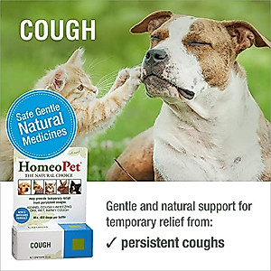 HomeoPet Cough, Natural Cough Treatment for Pets, 15 Milliliters