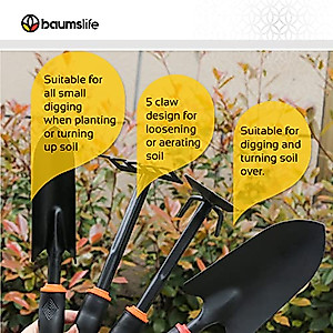 Baums Life Garden Tools Set Heavy Duty Gardening Set 4 Piece Succulent Tools Kit Garden Hand Tools Gift Sets for Women, Men, Gardener, Growers (4PCS)