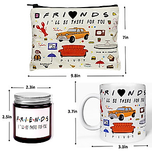 TLYHNXY 6 Pack Funny Fan Gifts,Ceramics Coffee Mugs,Scented Candle Soy Wax,Funny Fan Lover Merchandise,Friendly Inspired Gifts for Fans,Gifts for Her,Wife,Mom,Coworkers,Sister,Aunt