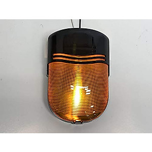 Command Electronics 12V Amber RV Camper Trailer Porch Black Base Scare Light Single Bulb Wet or Dry