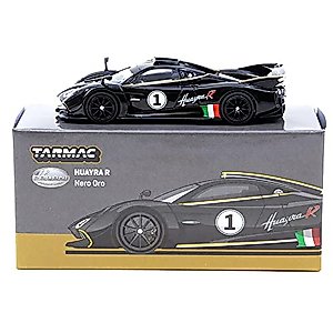 Pagani Huayra R #1 Nero Oro Black Global64 Series 1/64 Diecast Model Car by Tarmac Works T64G-TL035-BK