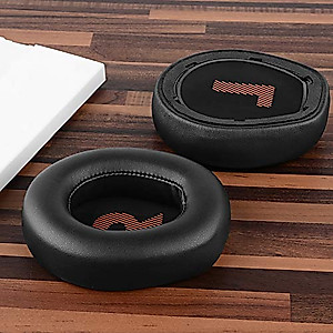 Geekria QuickFit Protein Leather Replacement Ear Pads for JBL Quantum 800 Wireless Headphones Ear Cushions, Headset Earpads, Ear Cups Repair Parts (Black)