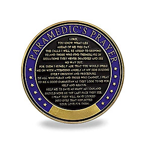 Emergency Medical Services Medic Challenge Coin EMT EMS Paramedic's Prayer Commemorative Coins
