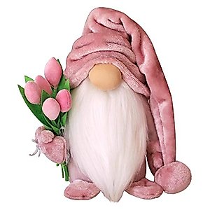 Mother's Day Gnome Faceless Doll Gifts Bedroom Living Room Desktop Decoration Kitchen Decor. Swedish Gnome Plush Decorations Elf Standing Post Home Decor for Mom (Pink 1PC)
