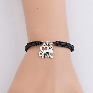 BLEOUK Cheer Coach Gift Coach Thank You Gift Cheerleader Bracelet Coach Leaving Gift Cheer Team Jewelry (cheer coach bracelet)