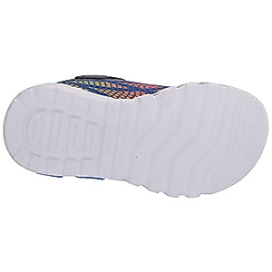 Skechers Kids Boy's Flex-Glow Elite-Vorlo Sneaker, Royal/Orange, 10 Toddler