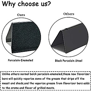 Hisencn 18" 69785 Stainless Steel Burner, 15.3" 7635 Porcelain-Enameled Flavorizer Bars, 17.5" 7637 Cooking Grates for Weber Spirit I & II 200 Series, Spirit E-210, E-220, Spirit S-210, S-220 G