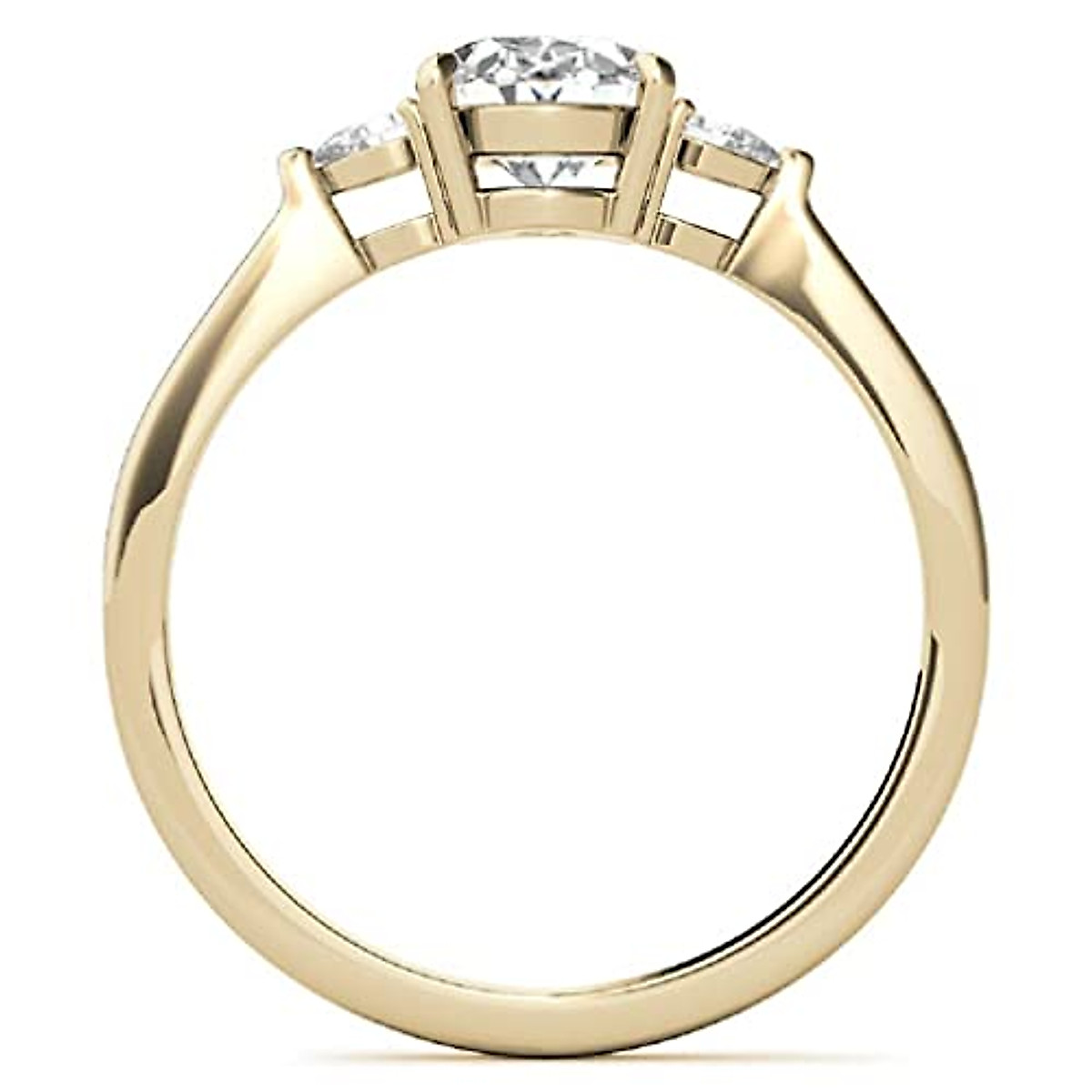 925 Silver, 10K/14K/18K Solid Gold Moissanite Engagement Ring, 2.5 CT Oval Cut Handmade Solitaire Ring Diamond Wedding Ring for Woman, Birthday Gifts for Love, VVS1 Colorless