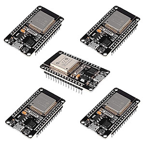 5PCS ESP32 ESP-32S WiFi Development Board NodeMCU ESP-WROOM-32 Microcontroller 2.4GHz Dual-Core WiFi Bluetooth Processor Integrated Chip CP2102
