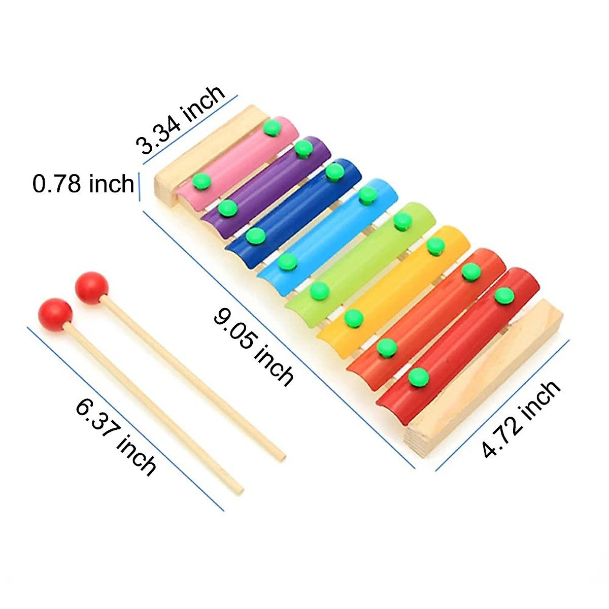 Tvoip Wooden Xylophone Toys Musical Creative Wooden Instruments 8 Notes xilofono children Baby Musical Toys Development