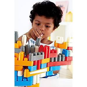 Poly M Hape City Airport | 142Piece Building Brick Airport Toy Set with Figurines & Accessories, 760023